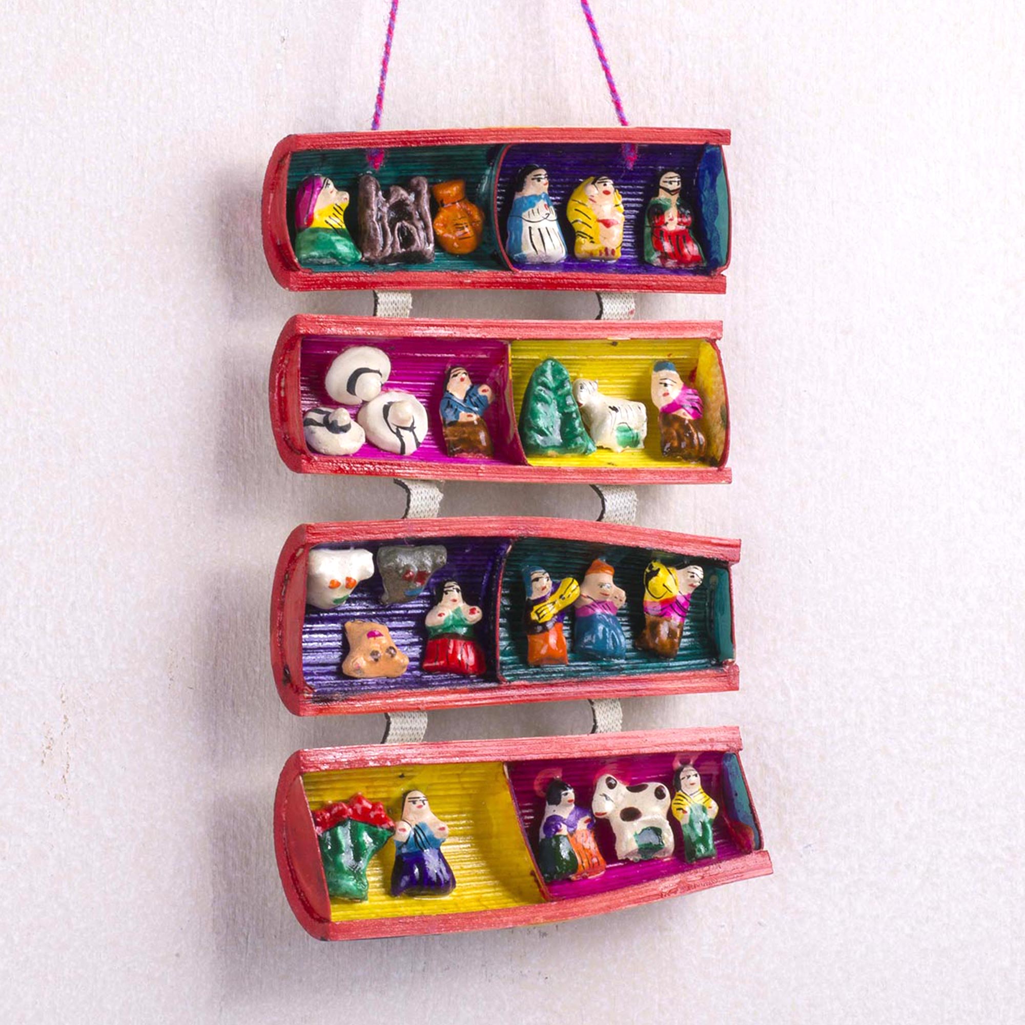 Handcrafted Mini Retablo Wall Hanging from Peru - Andes Lifestyle – GlobeIn