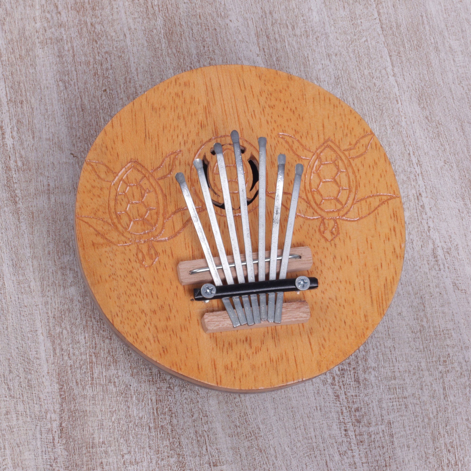 Hand Crafted Balinese Coconut Shell Thumb Piano - Turtle Kalimba – GlobeIn