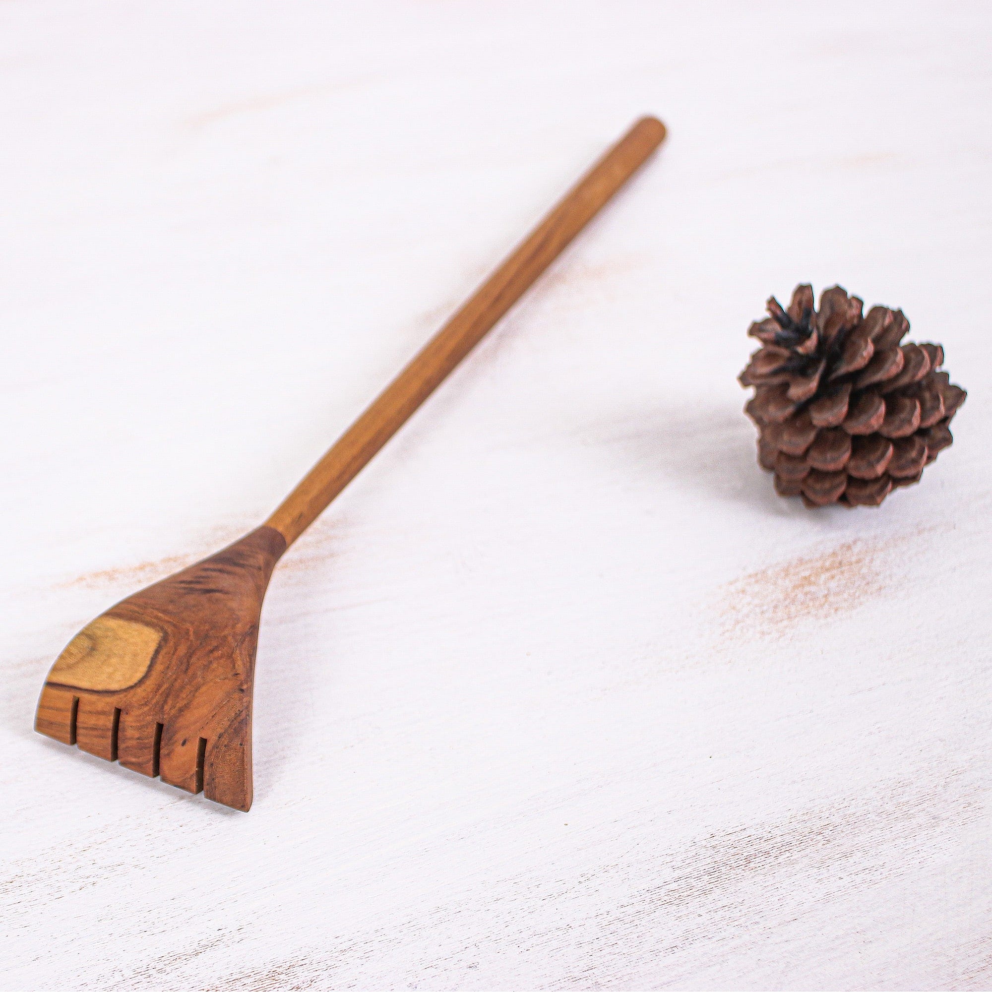 Hand-Carved Teakwood Back Scratcher from Thailand - Relieving Touches ...