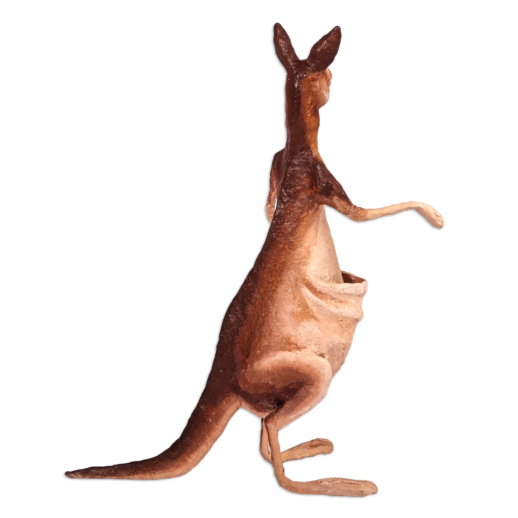 Hand-Painted Papier Mache Kangaroo Sculpture from Armenia - Memorial t ...