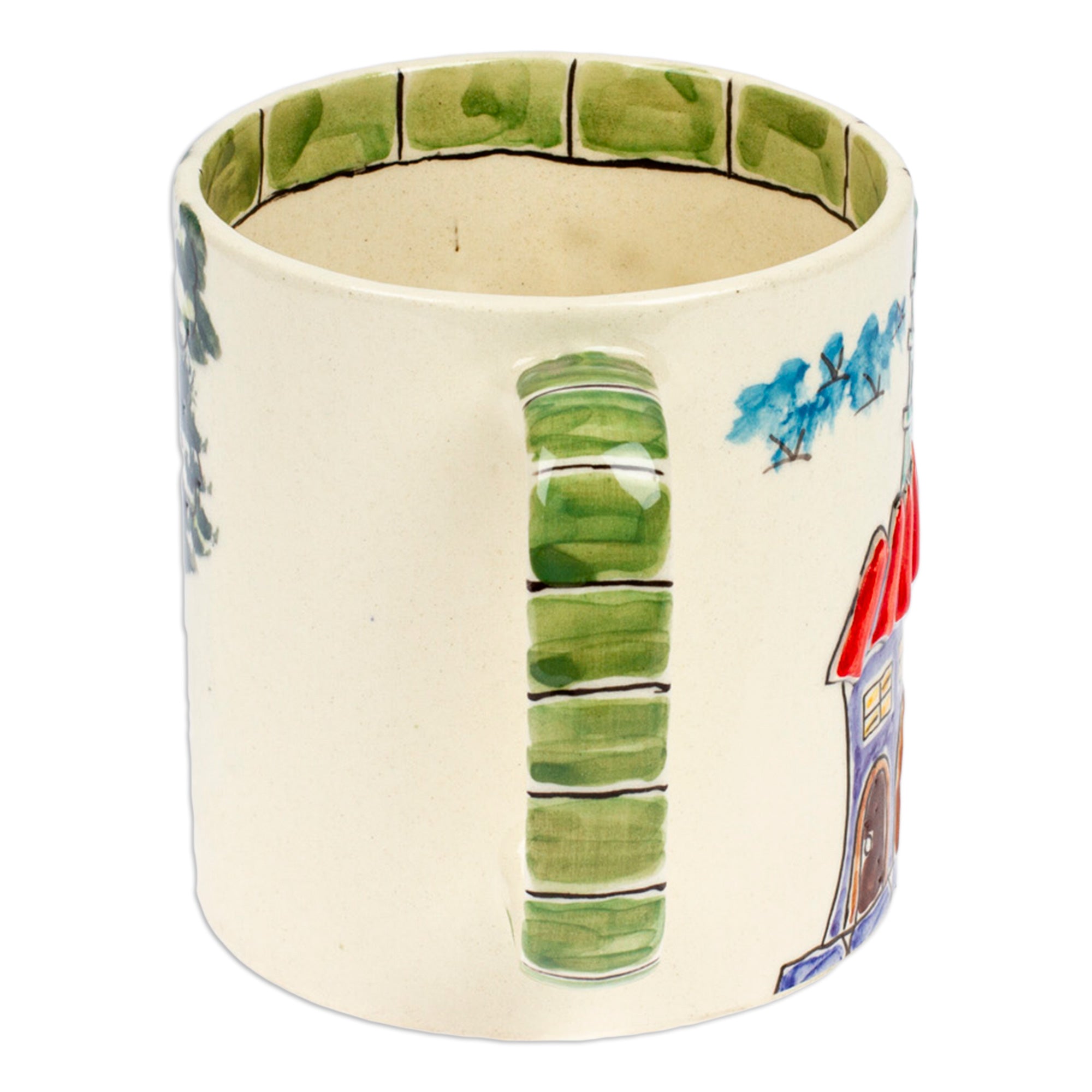 Mexican Arches Ceramic Decorative Mug with Basalt Saucer - Mexican Arc ...