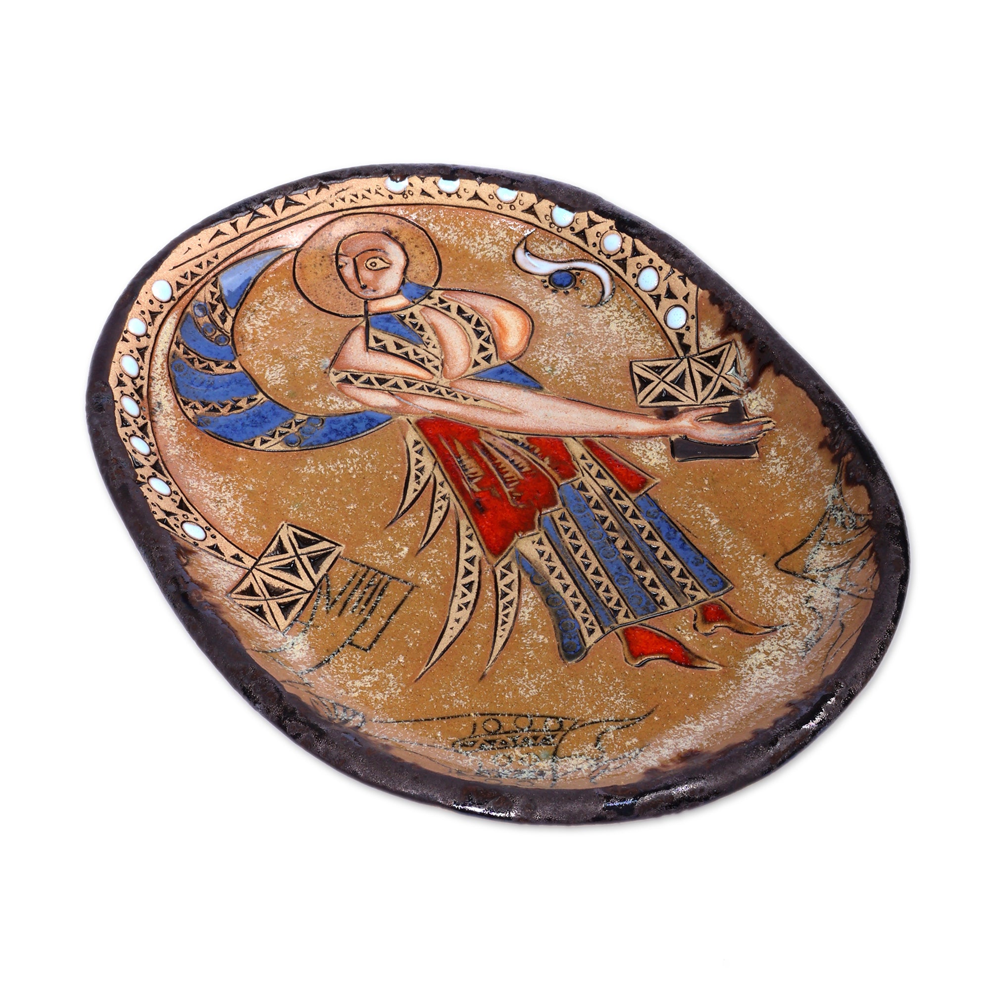 Armenian-Inspired Religious Ceramic Decorative Saint Platter - Sacred ...
