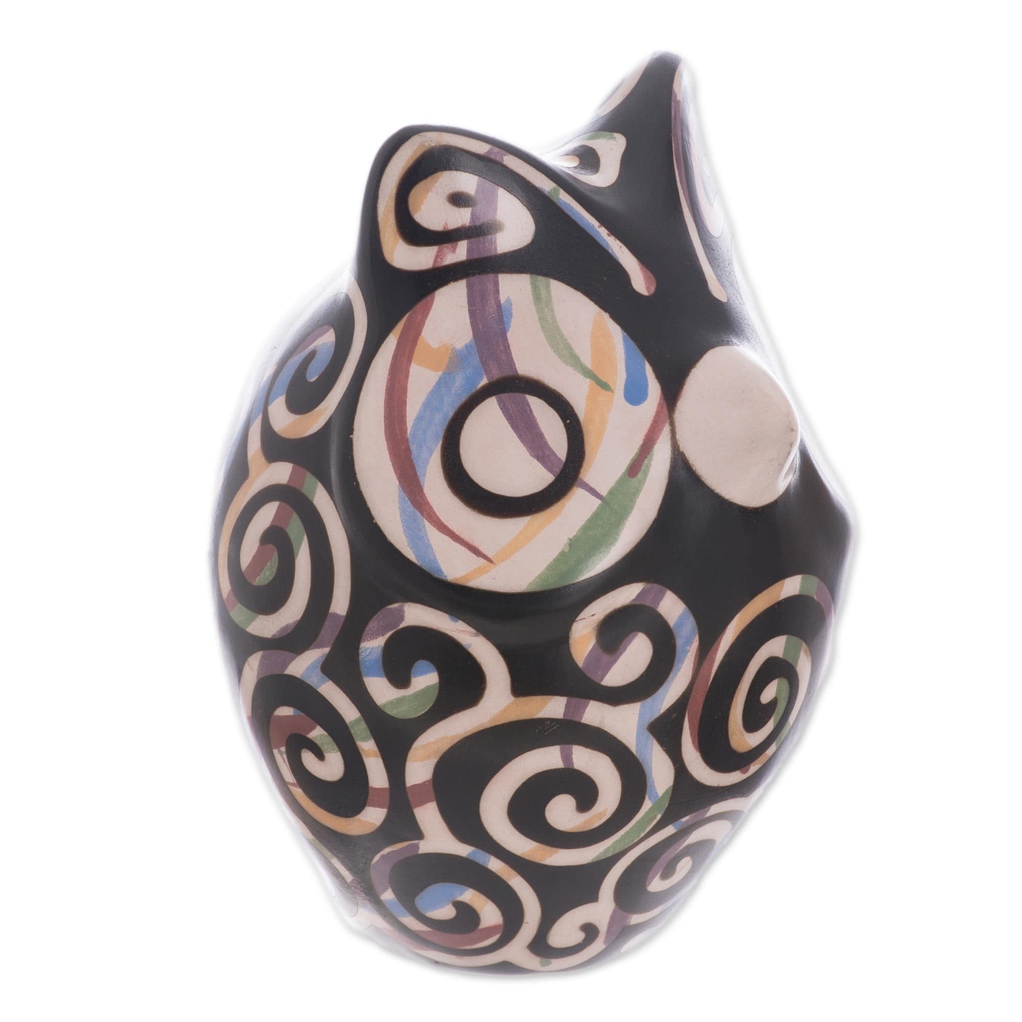 Chulucanas Ceramic Owl Figurine from Peru - Chulucanas Sentinel – GlobeIn