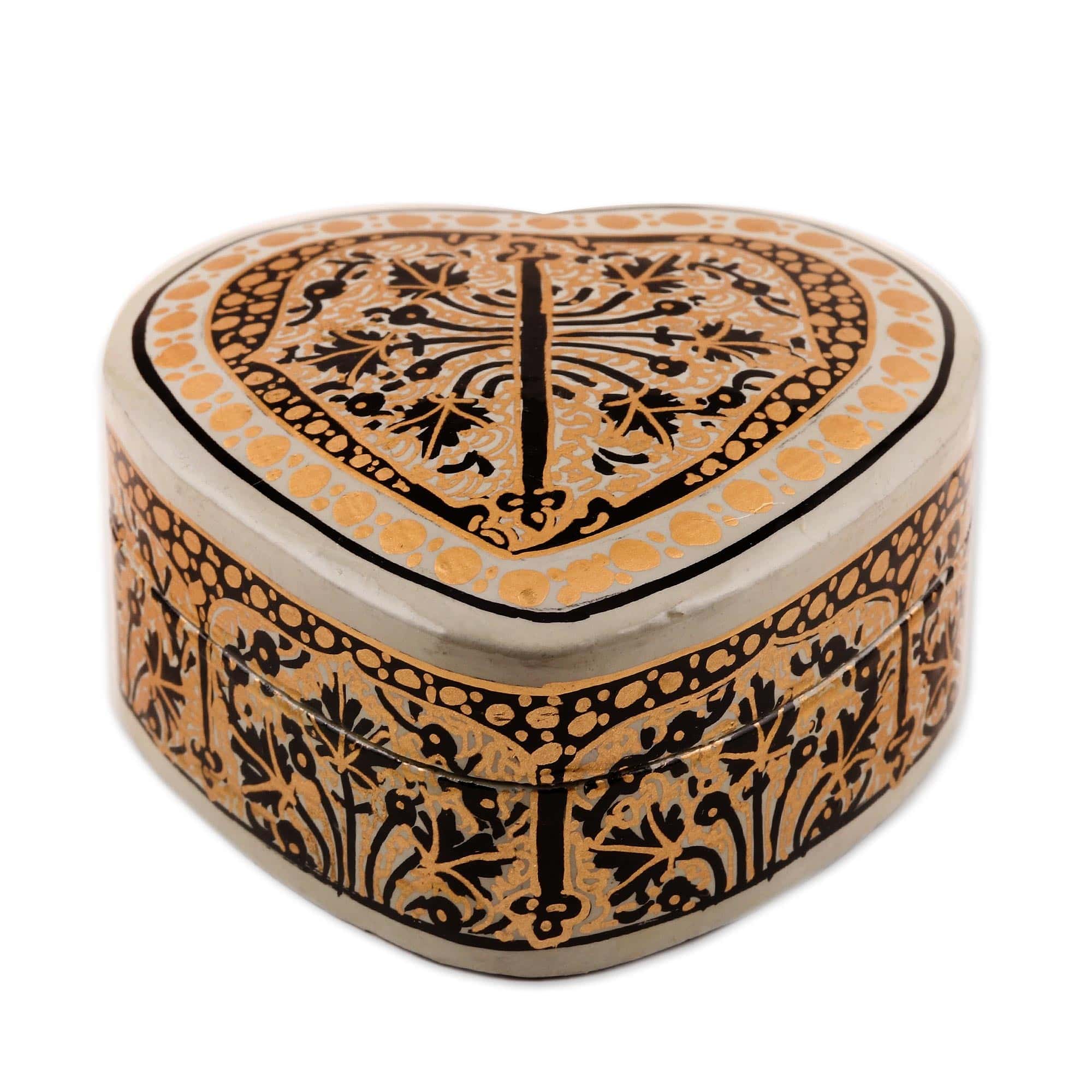 Heart-Shaped Hand Painted Decorative Box - Srinagar Heart – GlobeIn