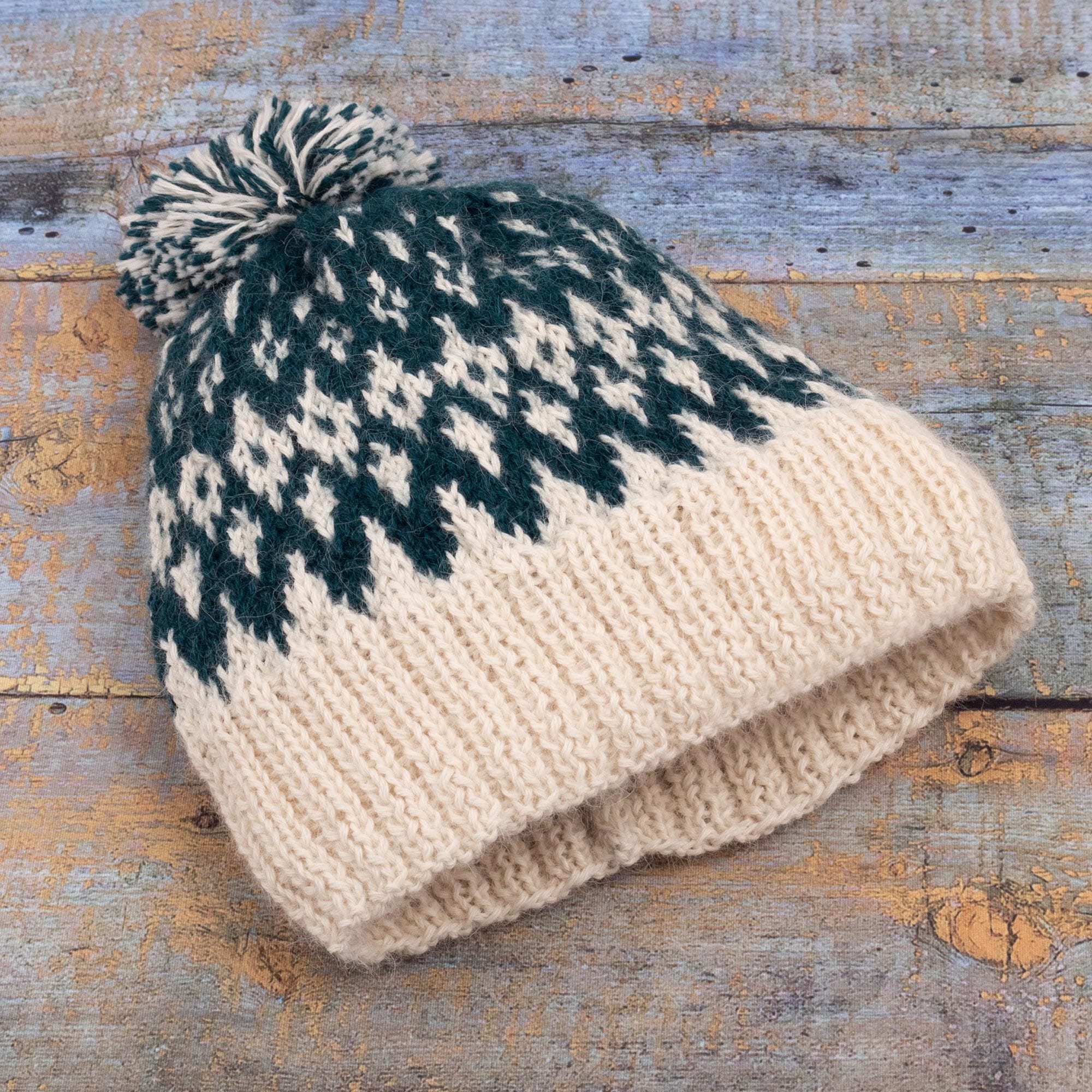 Knit 100% Alpaca Hat from Peru - Northern Lights – GlobeIn