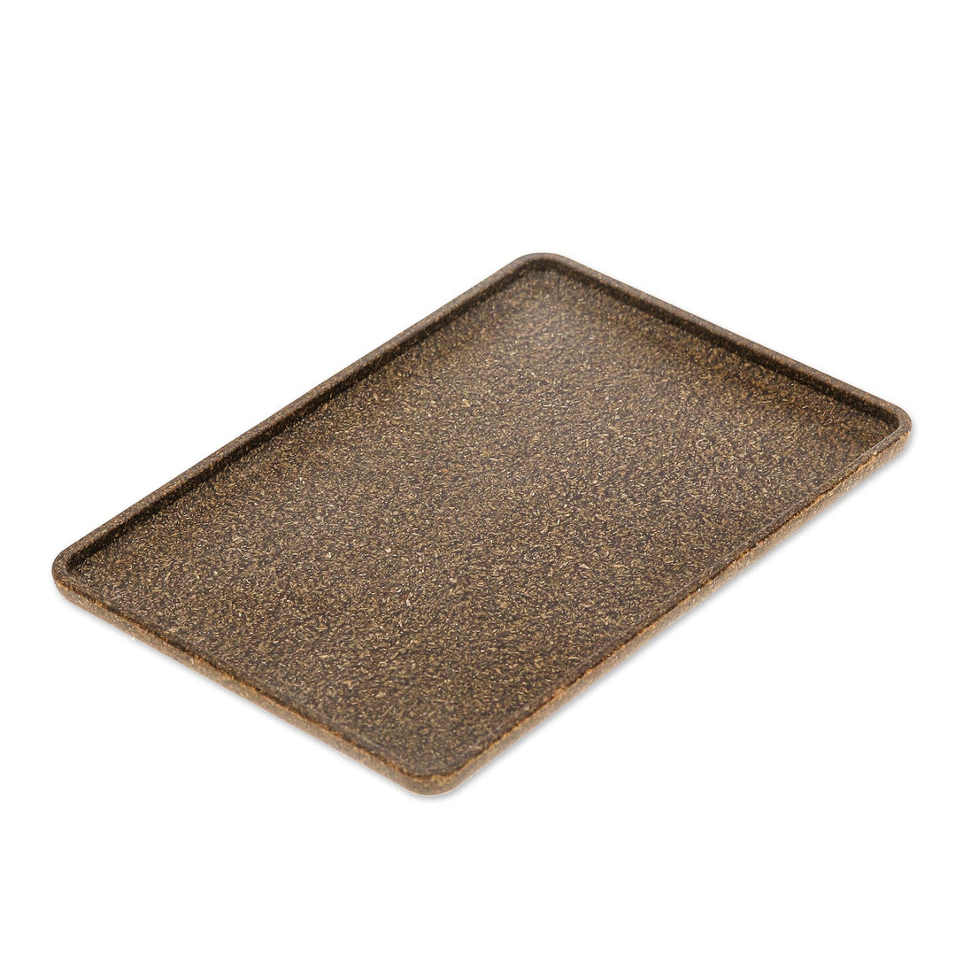 Dark Green Geometric Recycled Rice Husk Bio-Composite Tray - Dark Gree ...