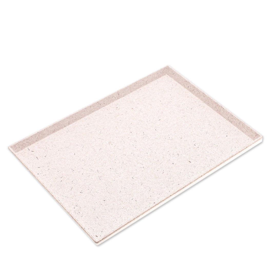 Rectangular Ivory Recycled Coconut Fiber Bio-Composite Tray - Ivory Si ...
