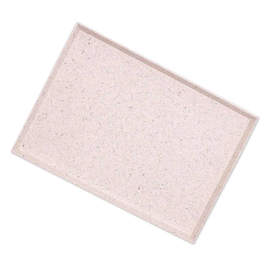 Rectangular Ivory Recycled Coconut Fiber Bio-Composite Tray - Ivory Si ...