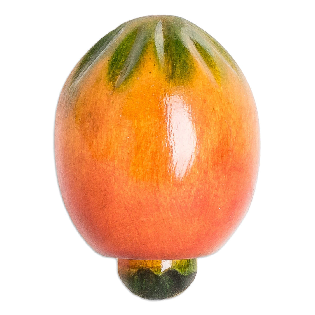 Wood Orange Magnet Hand-Carved & Painted in Guatemala - Guatemalan Ora ...