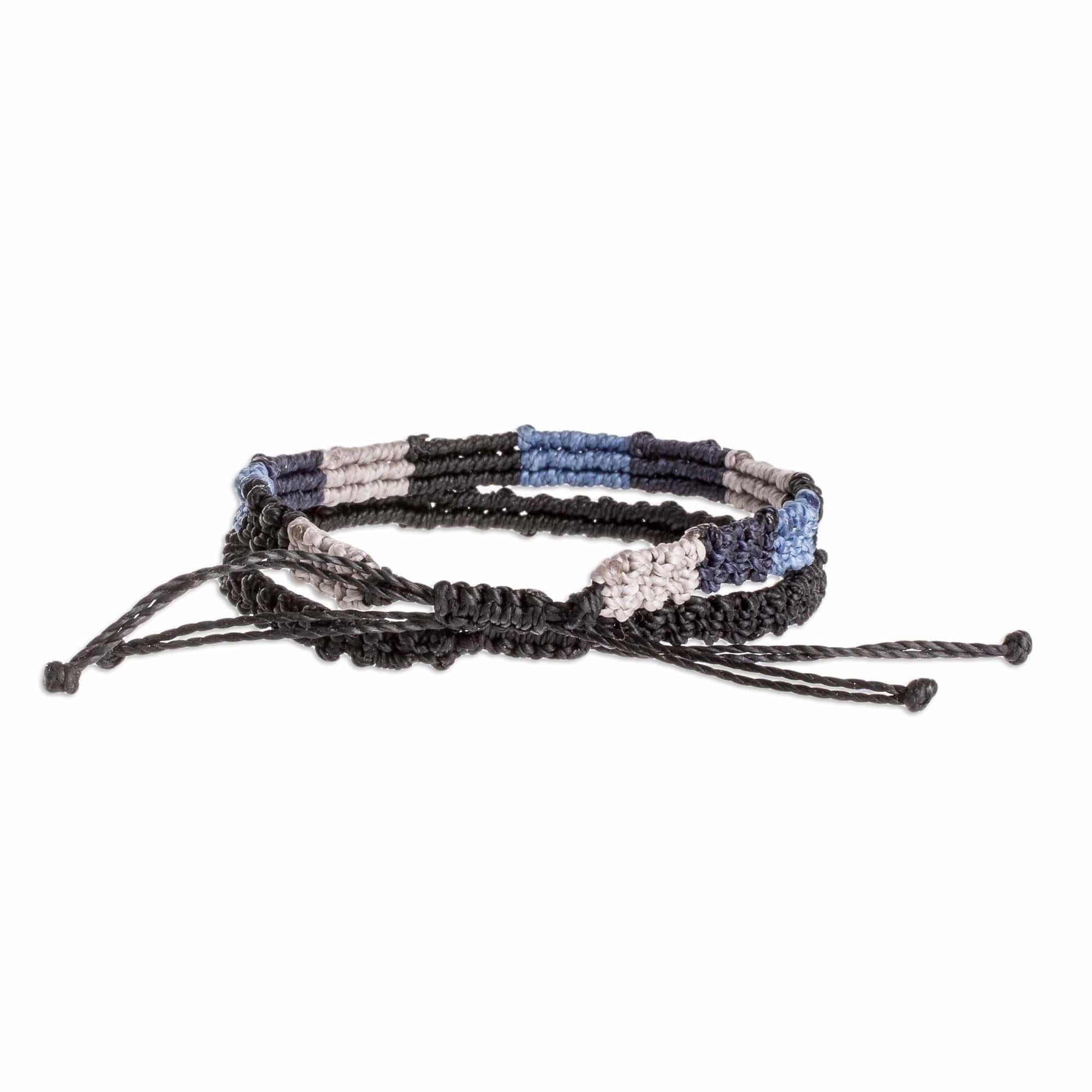 Volcanic Color Macrame Bracelets from Costa Rica (Pair) - Volcano Sky ...