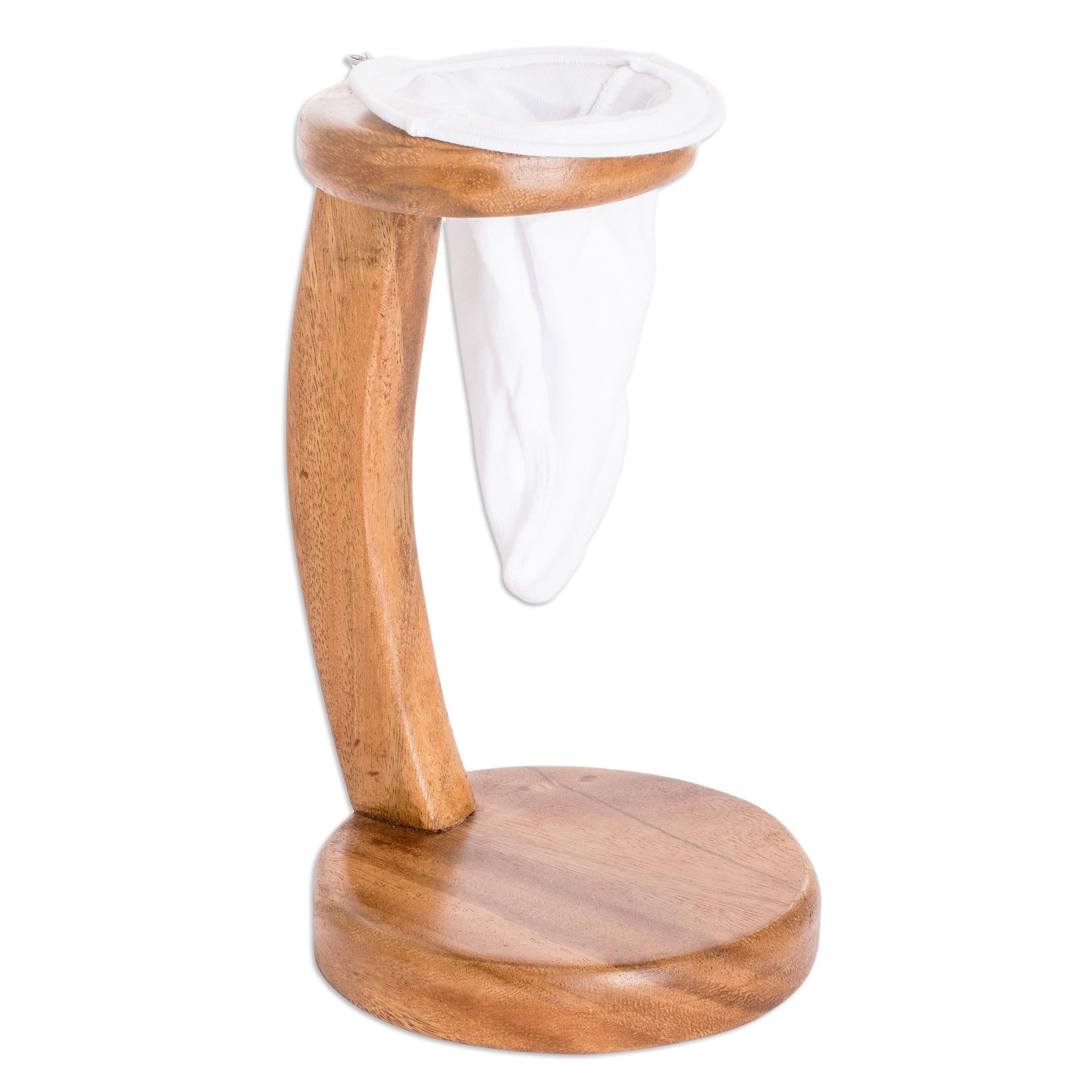 Handcrafted Conacaste Wood Single-Serve Drip Coffee Stand - Coffee Sce ...