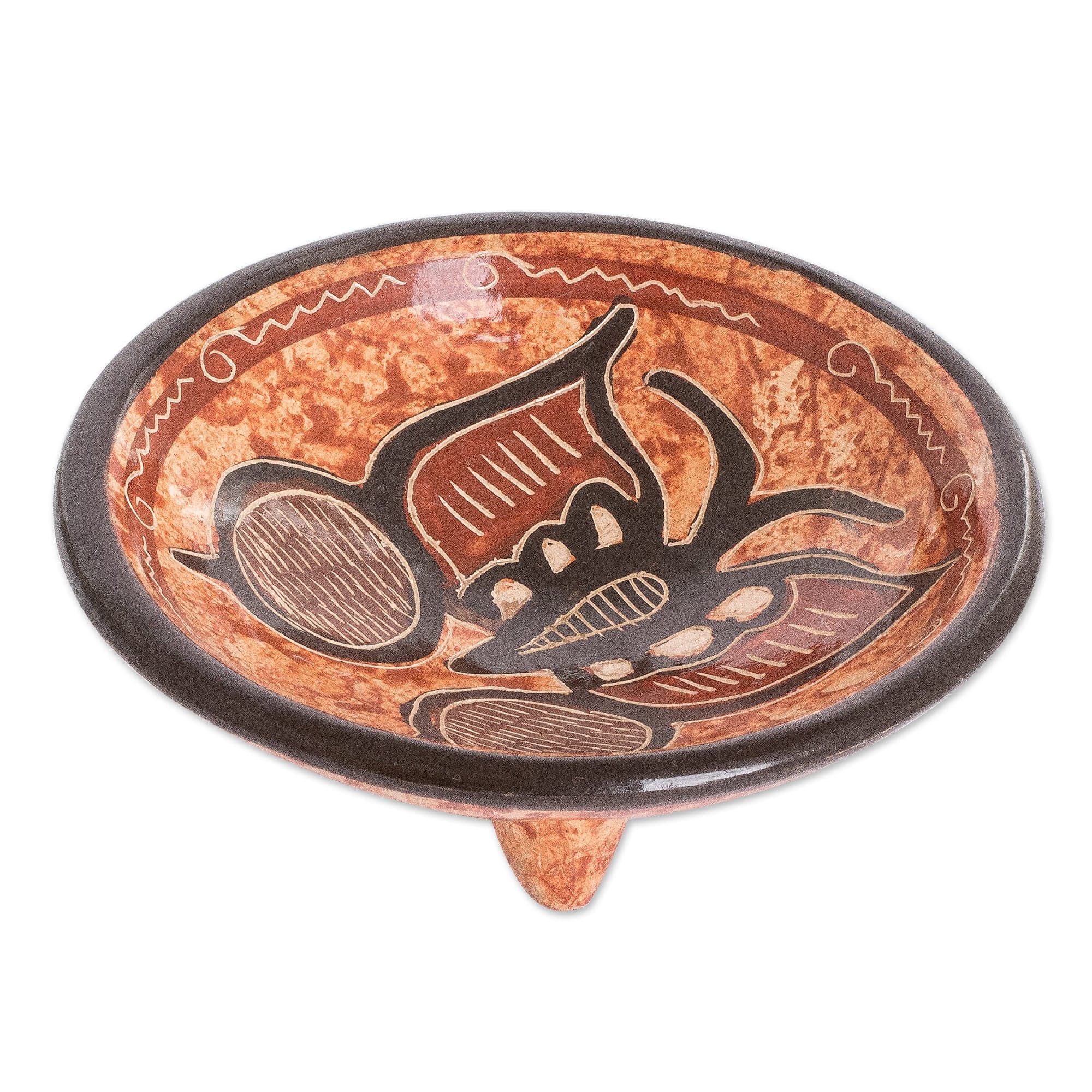 Traditional Butterfly-Themed Ceramic Decorative Bowl - Ancestral Butte ...