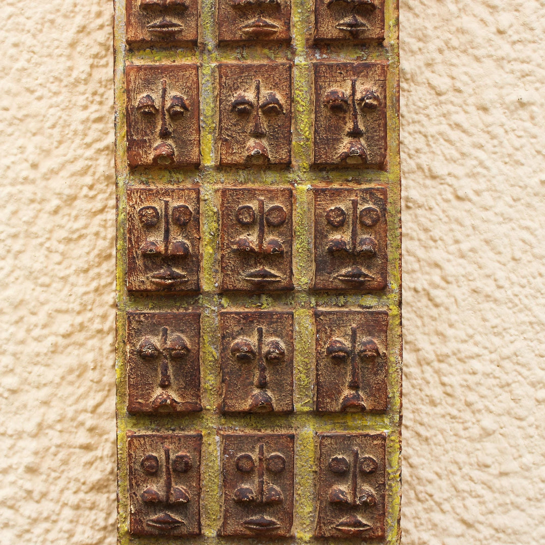 Sese Wood Wall Art - Wall of Faces – GlobeIn